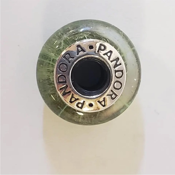 Pandora | Jewelry | Pandora Pair Of Green Looking Glass Murano Glass ...